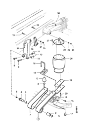 1865759 Пневмоподушка подвески (подъёмный механизм оси) для Скания ...