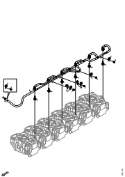2354575 Трубка для прокачки в сборе с быстроразъемными муфтами XPI DC13 ...