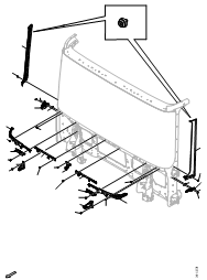 2285003 Кронштейн решетки радиатора (6 серия) для Скания/Scania ...